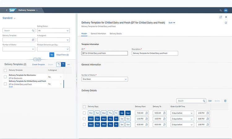 SAP Order and Delivery Scheduling